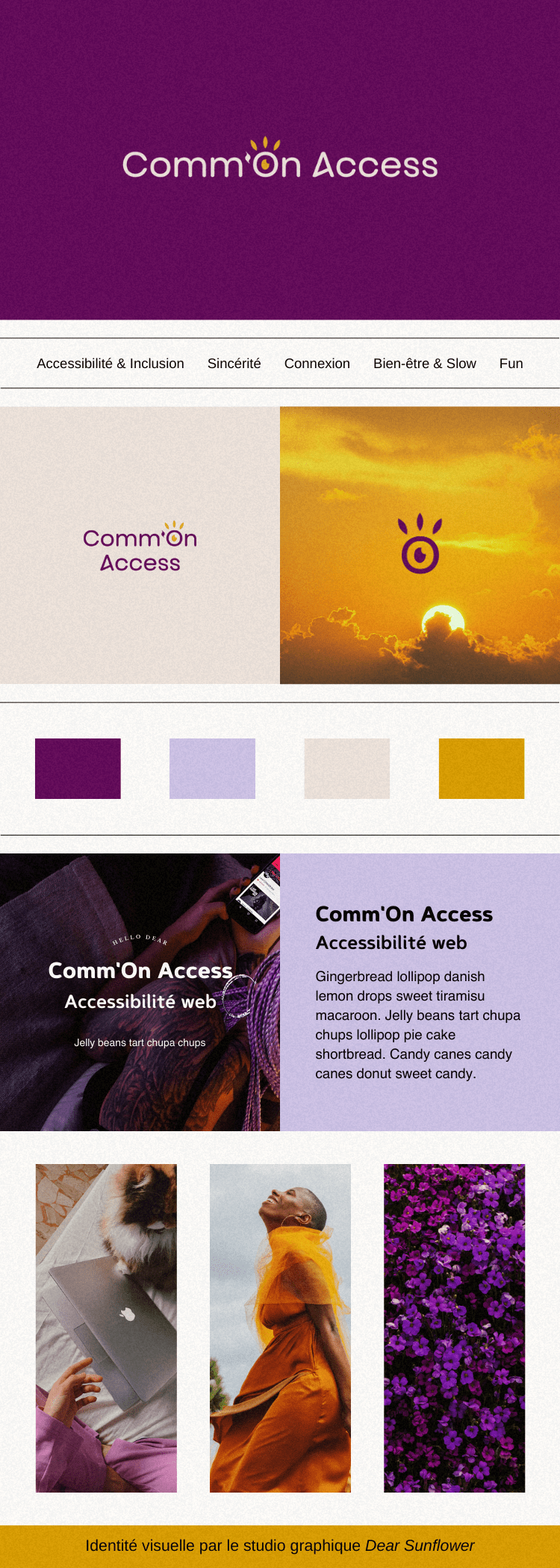 Identité visuelle pour Comm'On Access – Dear Sunflower, studio ...